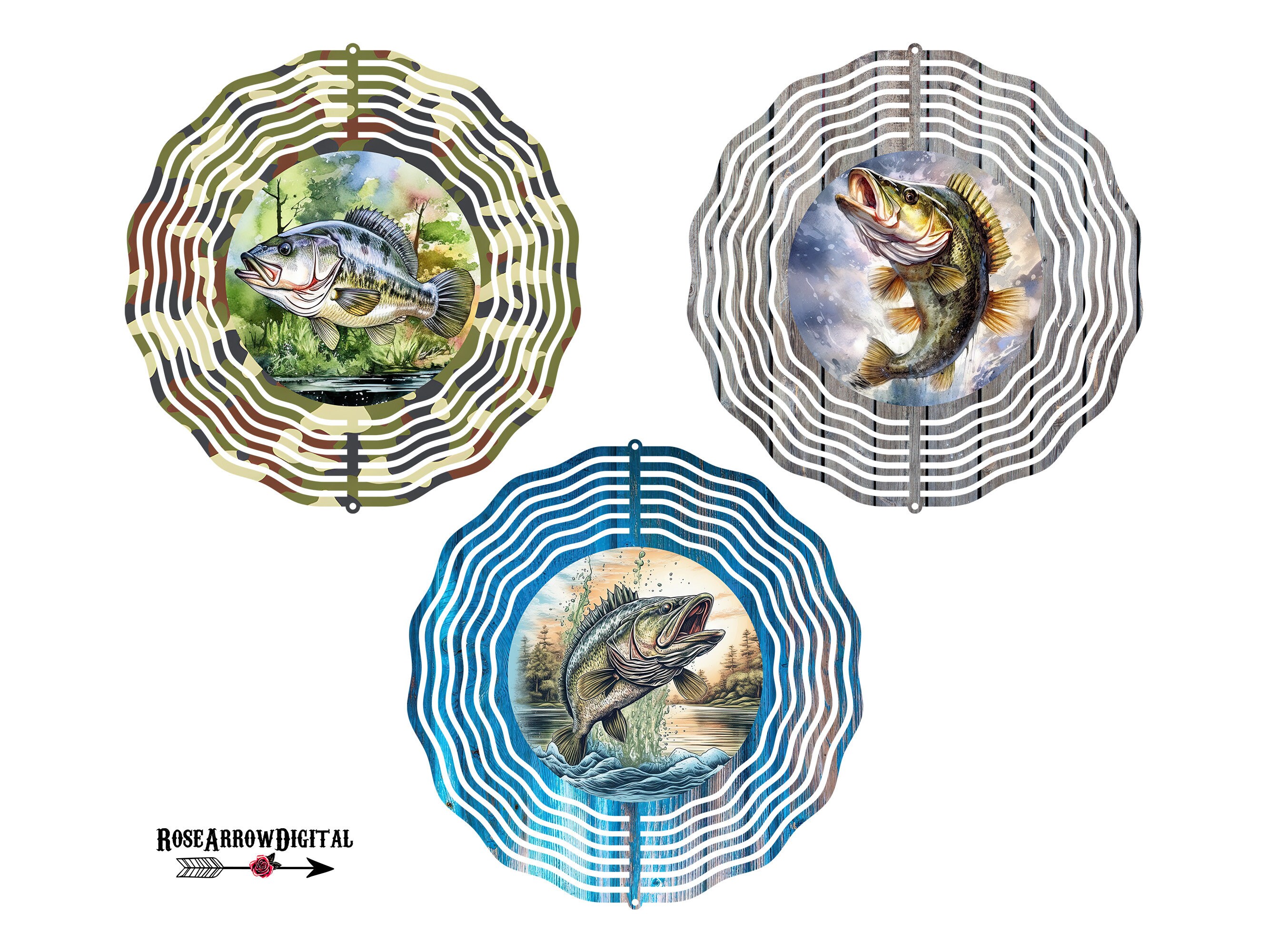 Fish Wind Spinner PNG Bundle | Fishing Boat Decor (digital Download) - Etsy
