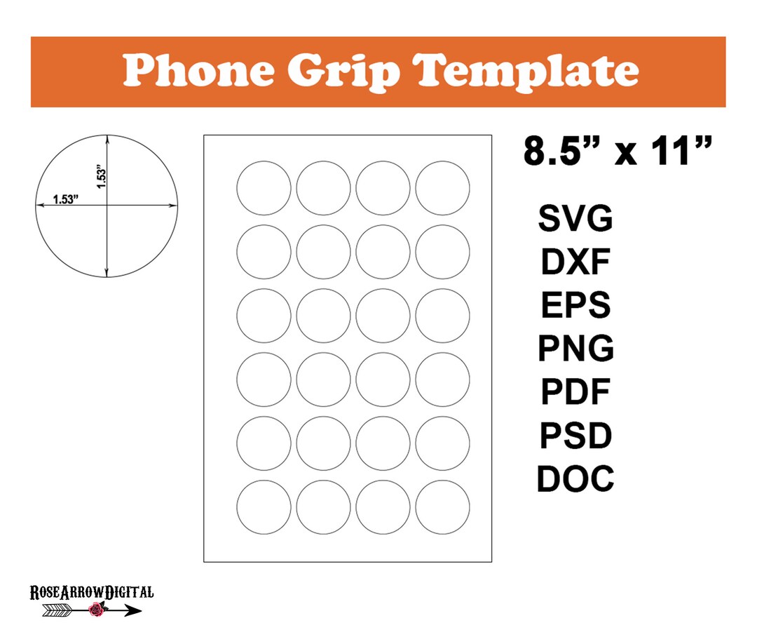 Phone Grip Template SVG Phone Holder Sublimation Template PSD for 8 ...