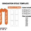 Graduation Stole Template SVG Stole Template for Sublimation - Etsy
