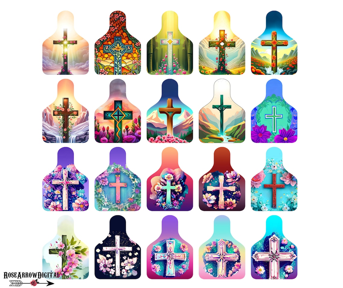 Christian Earring Bundle Cross Teardrop Earring Sublimation - Etsy