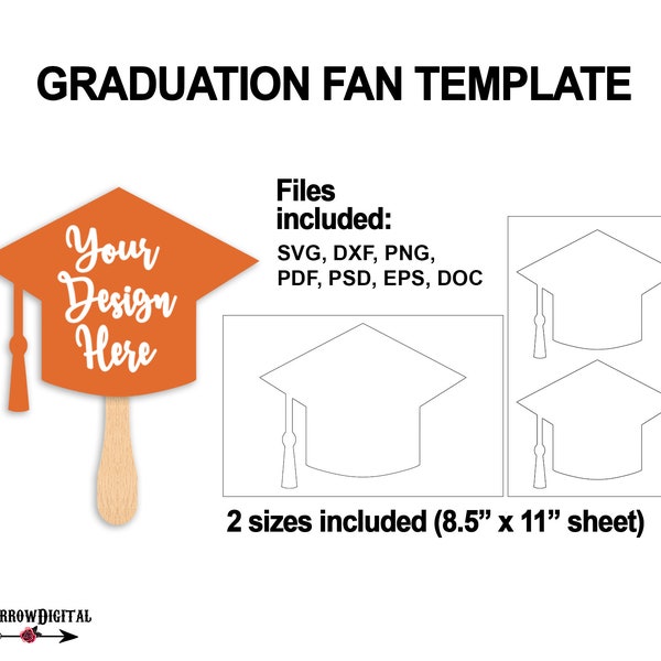 Graduation Fan Template Svg - Etsy