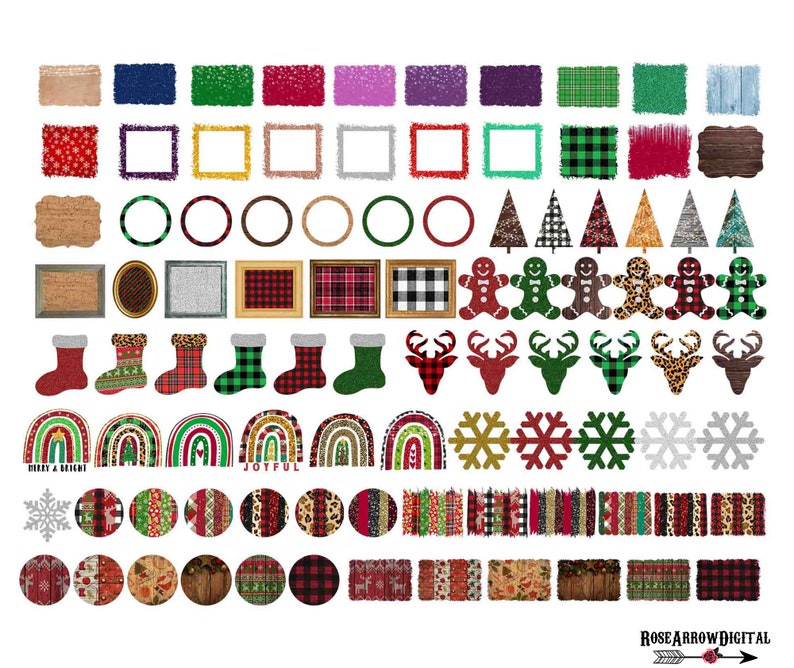 Christmas Sublimation Background PNG Bundle, Winter Splashes - Etsy
