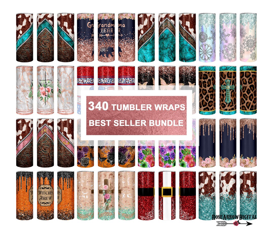 Tumbler Wrap Designs Bundle | Western Sublimation, 20oz Skinny (digital ...