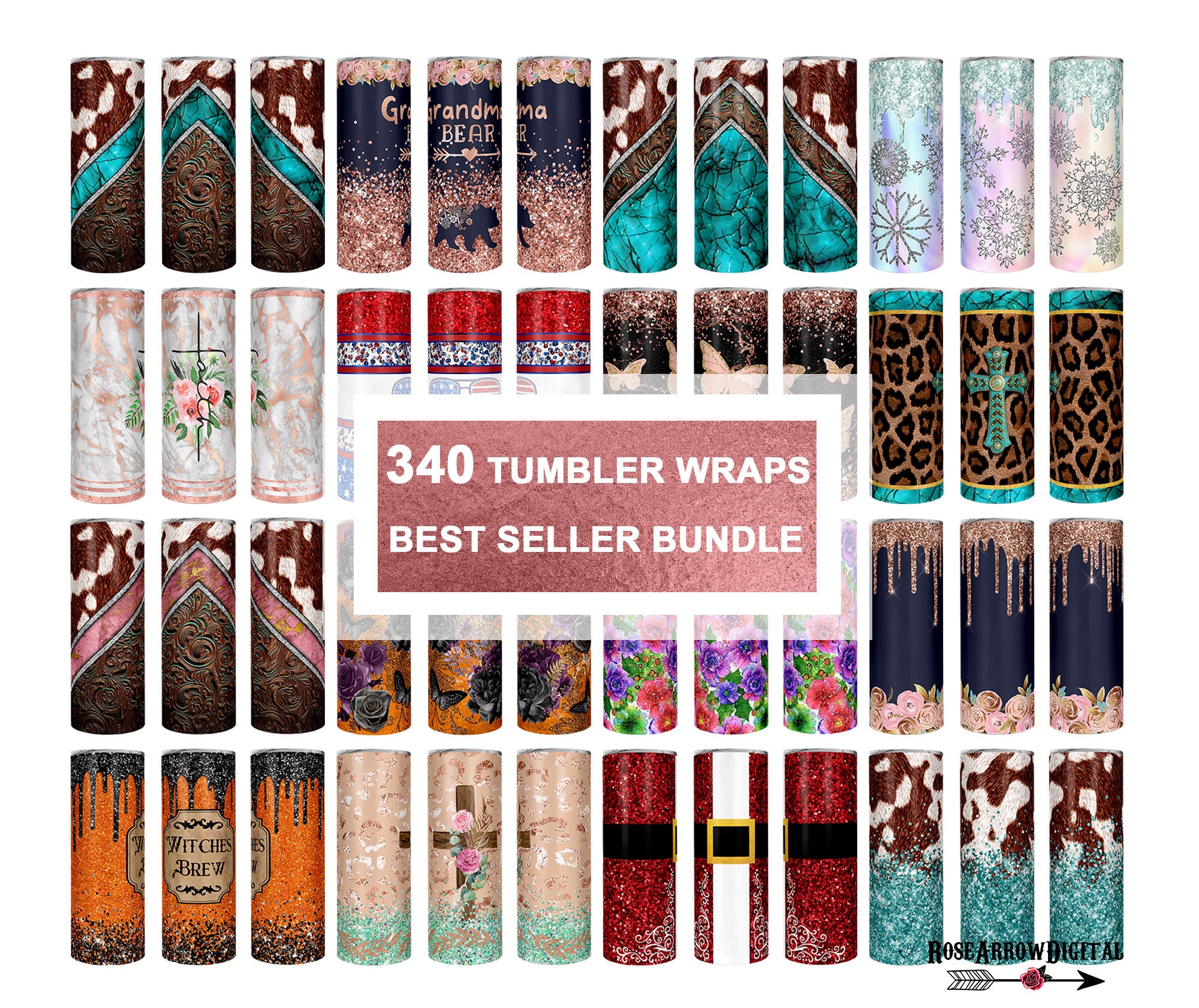 Best Seller Tumbler Wrap Bundle Big Tumbler Sublimation - Etsy
