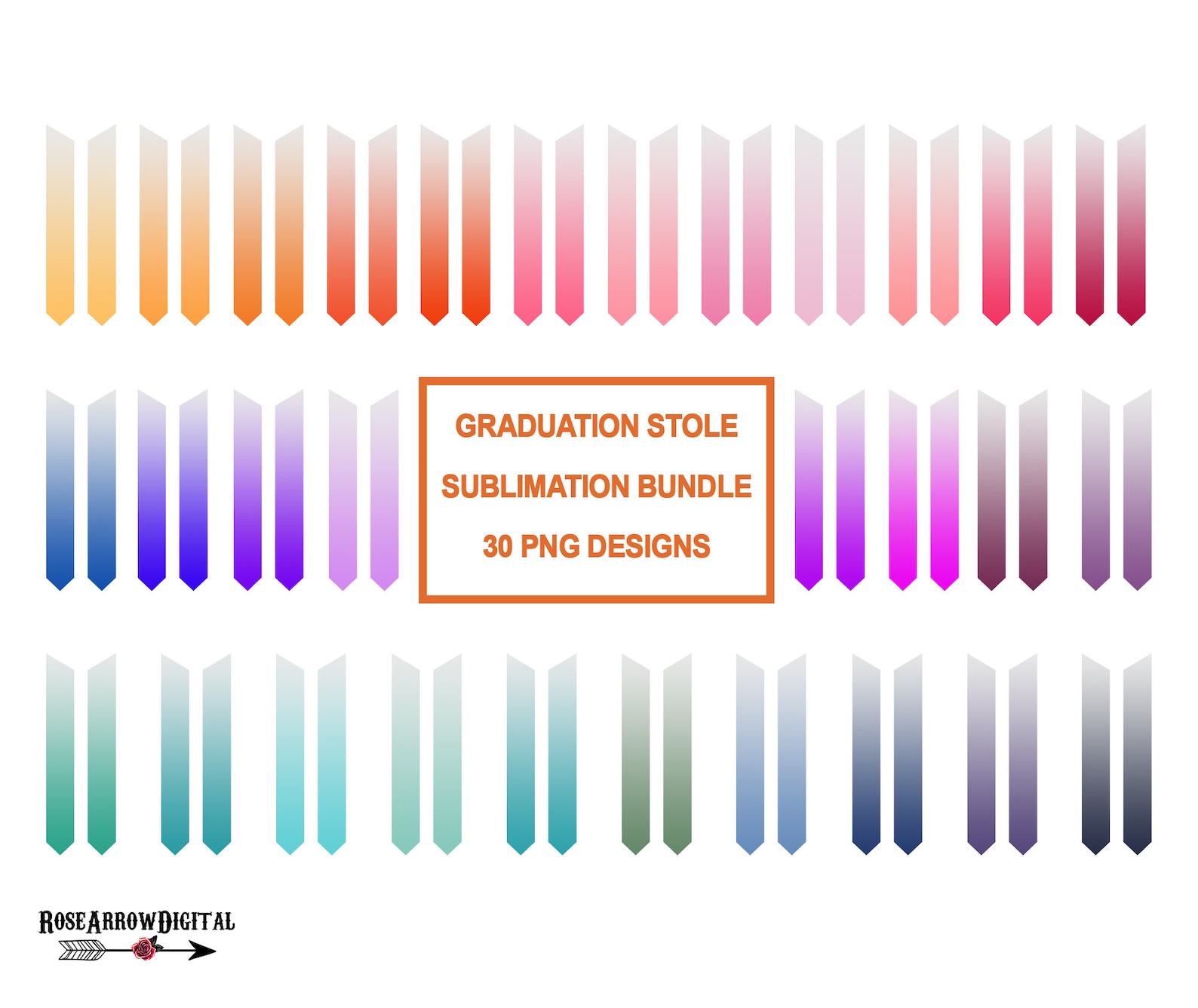 Graduation Stole Sublimation Template PNG | Stole Background Bundle - Etsy