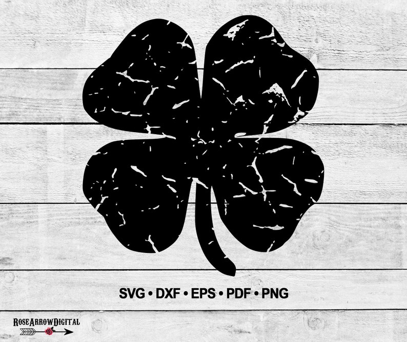 Clover SVG Grunge Distressed Lucky Shamrock PNG St - Etsy