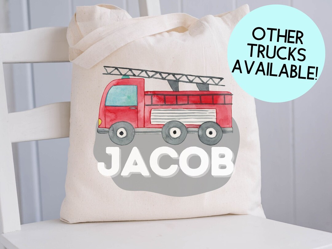 Personalized Fire Truck Tote Bag, Police Car Tote, Ambulance Bag ...