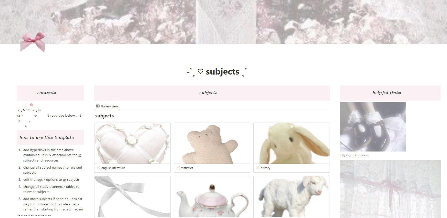 SOFTETTE COQUETTE: Notion School Planner ꔫ - Etsy