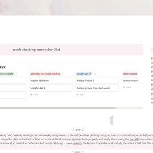 SOFTETTE COQUETTE: Notion School Planner ꔫ - Etsy