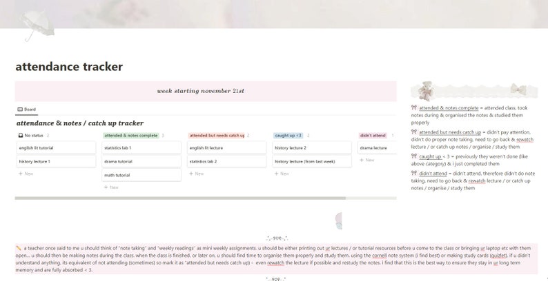 SOFTETTE COQUETTE: Notion School Planner ꔫ - Etsy