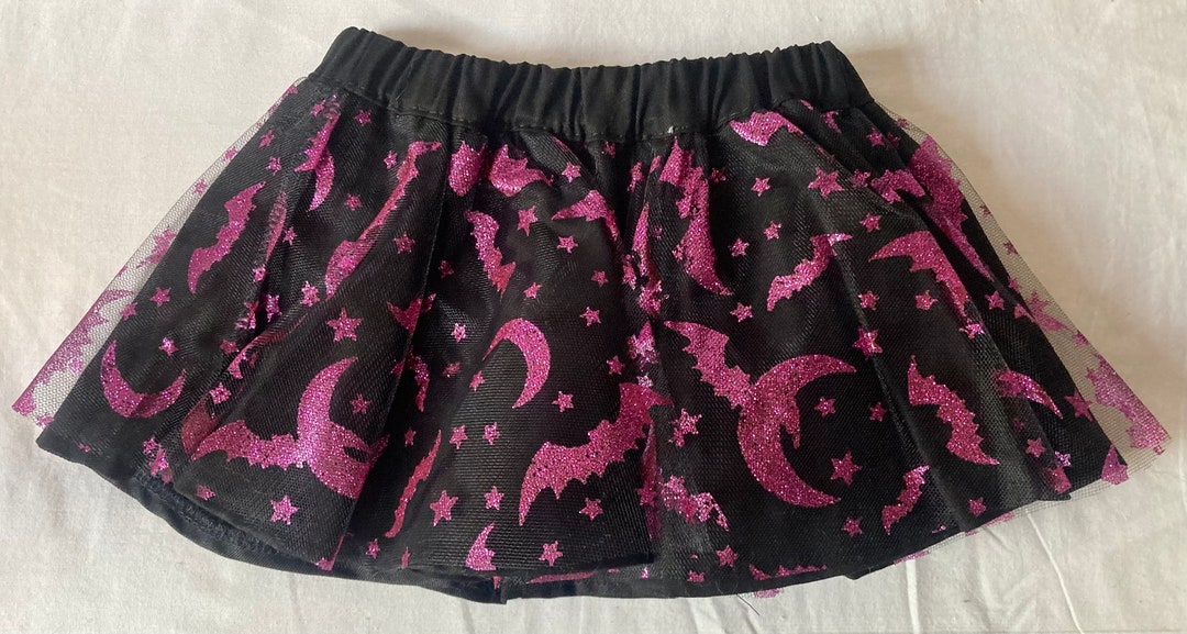 Pink Glitter Bat Net Skirt Sz 6-12mnths - Etsy