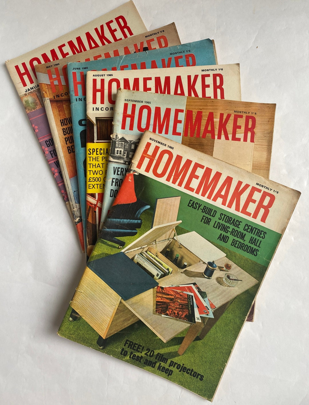 Vintage Homemaker DIY Magazine 1965 January May June August - Etsy