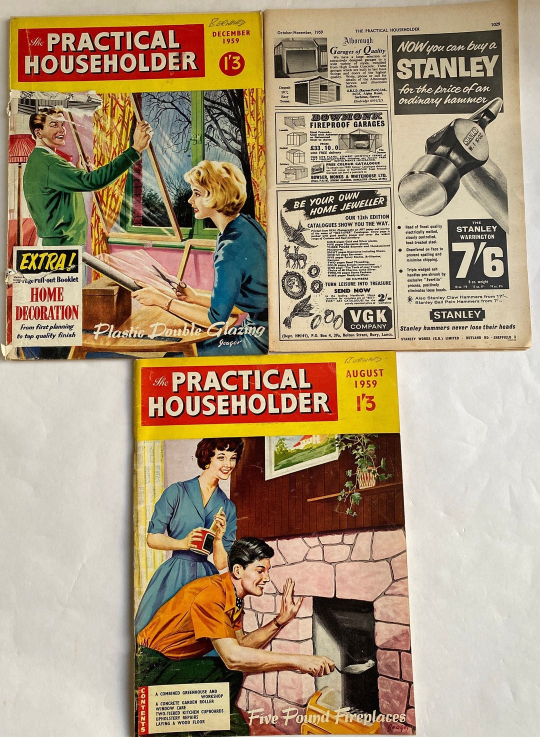 Vintage, Practical Householder, DIY Magazine, 1959, August October ...
