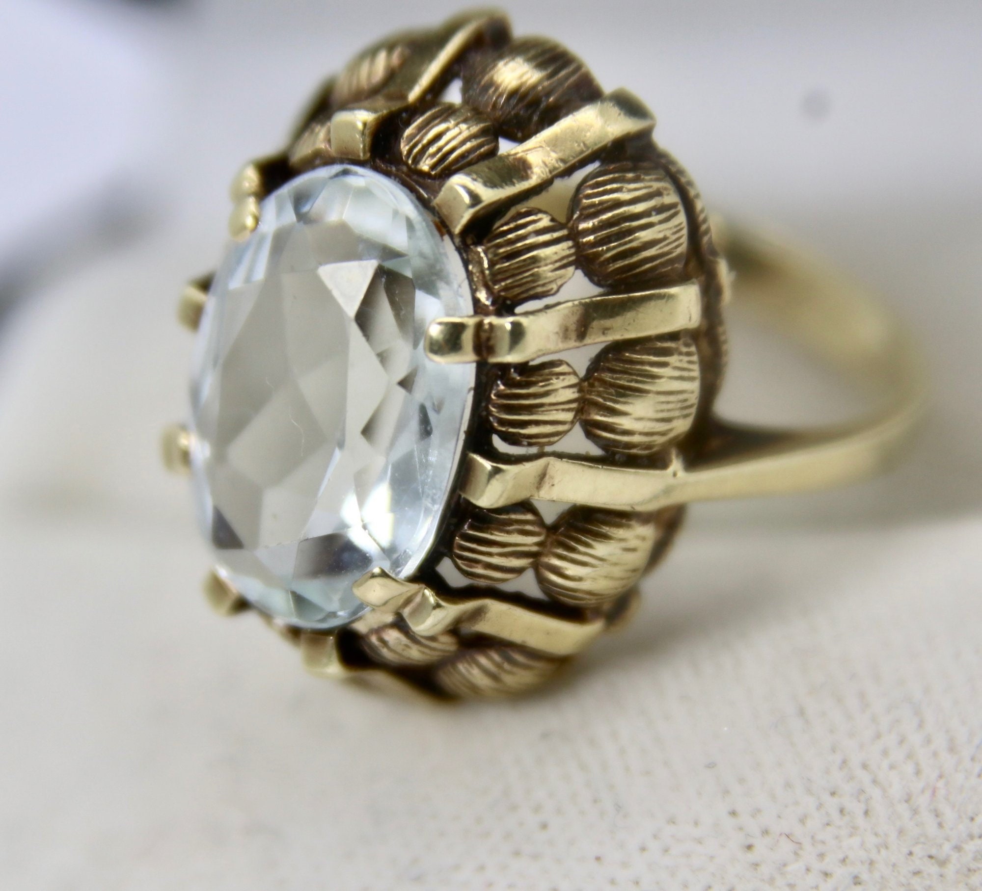 1940/50s German Goldsmith's Made of 14 Kt. /585 Yellow Gold and Set ...