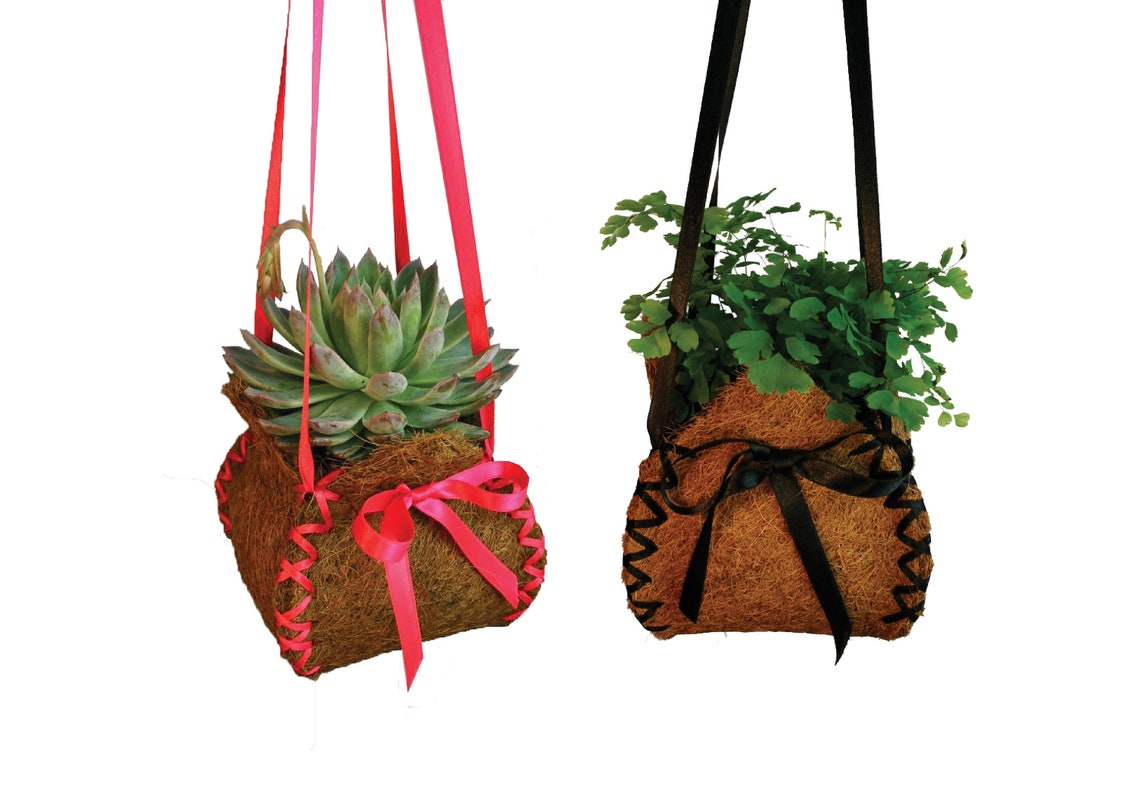 Coco Loco Hanging Baskets, Handmade Long Lasting Coconut Fibre Planter ...