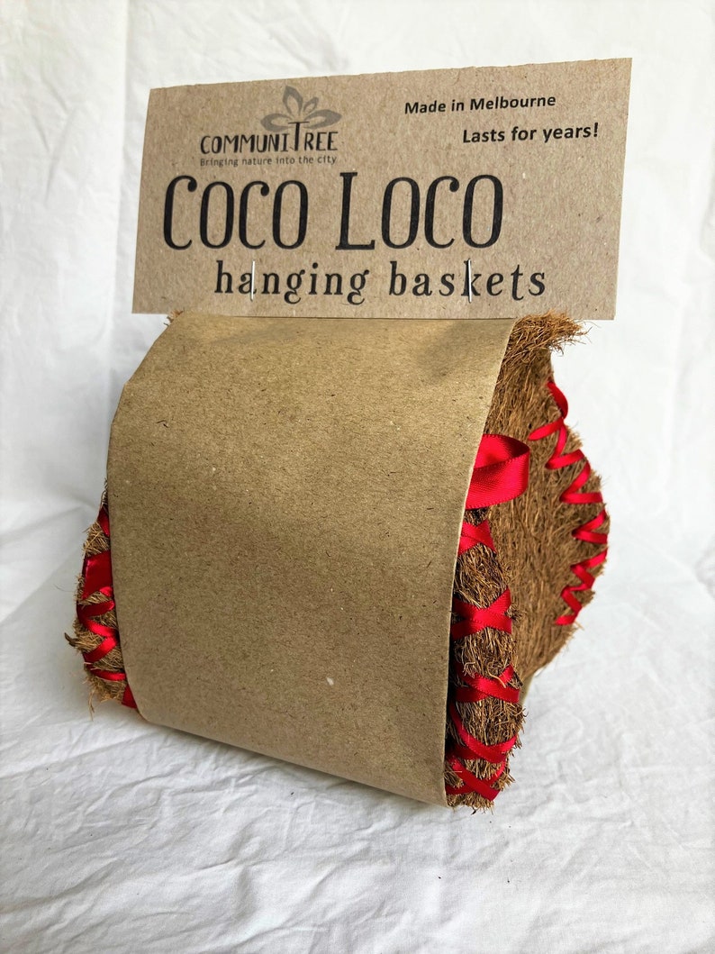 Coco Loco Hanging Baskets, Handmade Long Lasting Coconut Fibre Planter ...