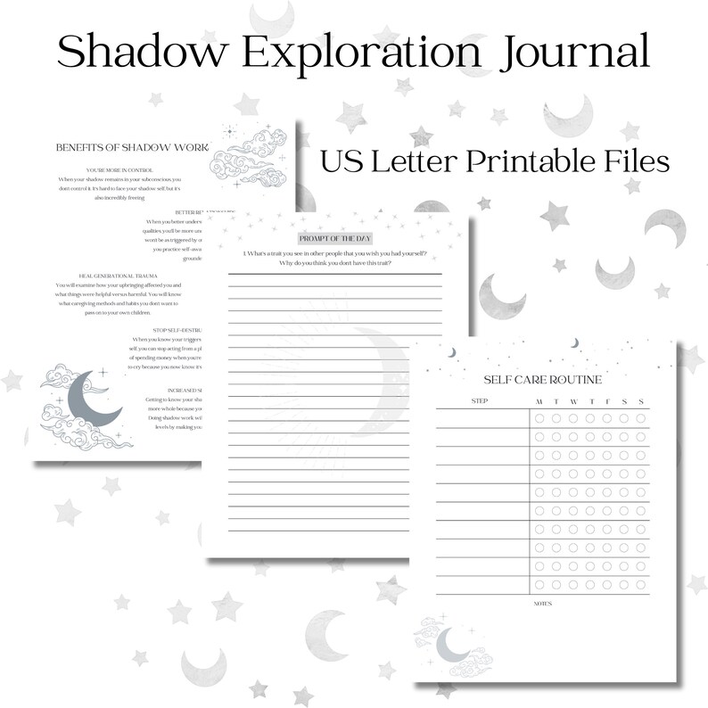 Shadow Work Journal | Digital Templates | Editable PDF | Printable US ...