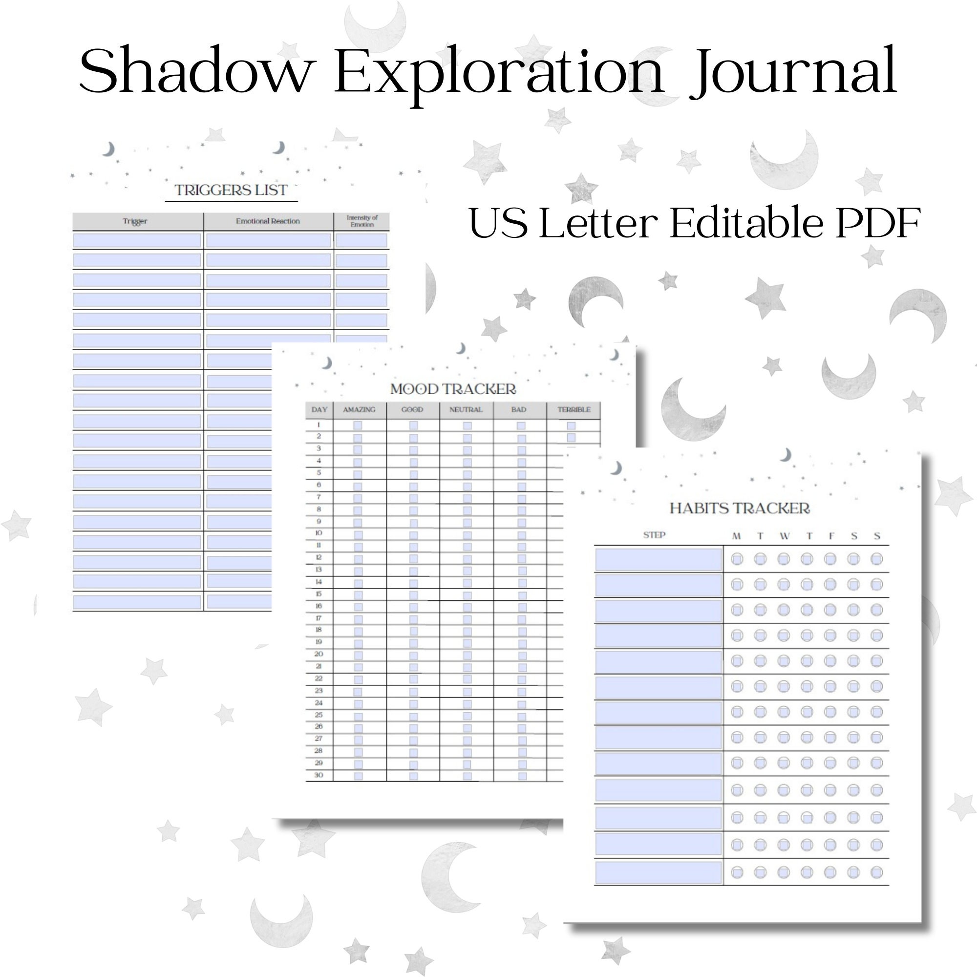 Shadow Work Journal | Digital Templates | Editable PDF | Printable US ...
