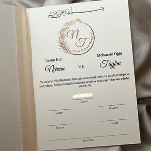 Dini Nikah Belgesi/islamic Marriage Certificate DIN A5 - Etsy
