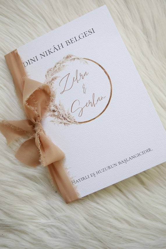 Dini Nikah Belgesi/Islamische Eheurkunde DIN A5 - Etsy.de