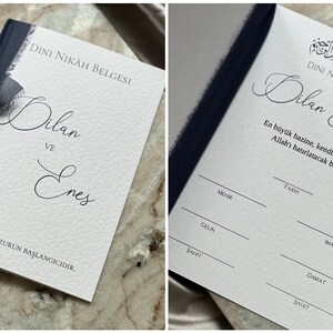 Dini Nikah Belgesi/islamic Marriage Certificate DIN A5 - Etsy