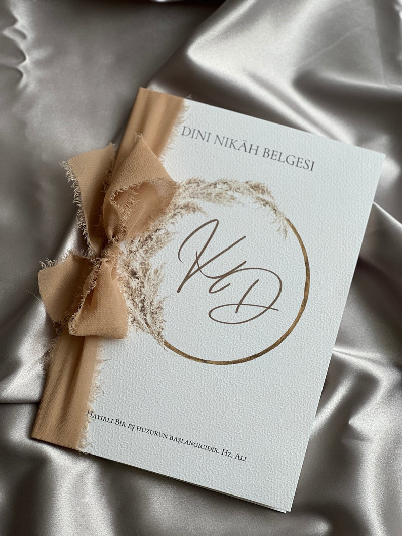 Dini Nikah Belgesi/islamic Marriage Certificate DIN A5 - Etsy