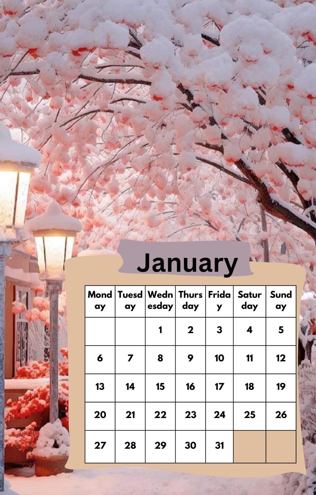 2025 Calendar, New Year’s Calendar, Calendar, Beautiful Season Calendar ...