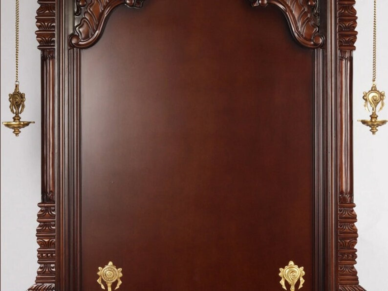 Wooden Frame With Pooja Mandir, Home Temple,carved Temple Pooja Ghar ...