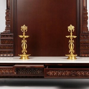 Wooden Frame With Pooja Mandir, Home Temple,carved Temple Pooja Ghar ...