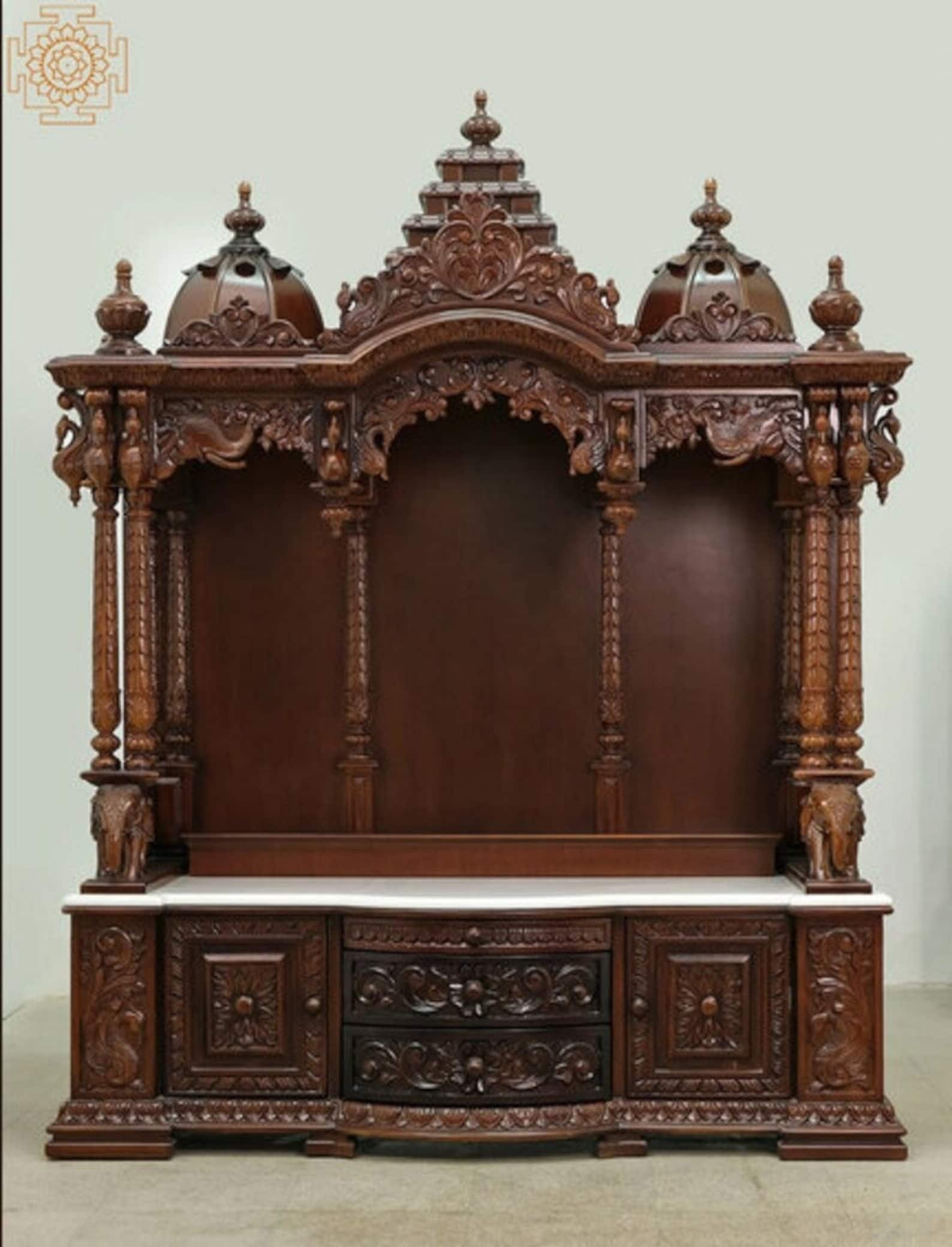 Wooden Home Temples , Hindu Mandir, Home Temple, Home Temple, Carved ...