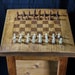 Handmade Reclaimed Wood Chess Table With Shelf - Etsy UK