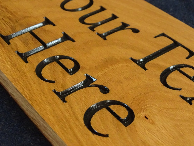 Carved Wood Sign Personalised Oak Name Plaque - Etsy UK