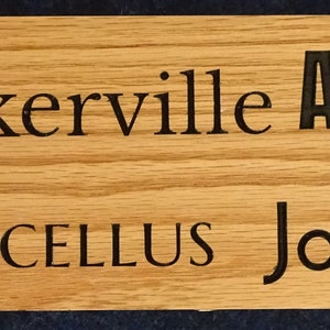 Carved Wood Sign | Personalised Oak Name Plaque for Home Decor, Rustic ...