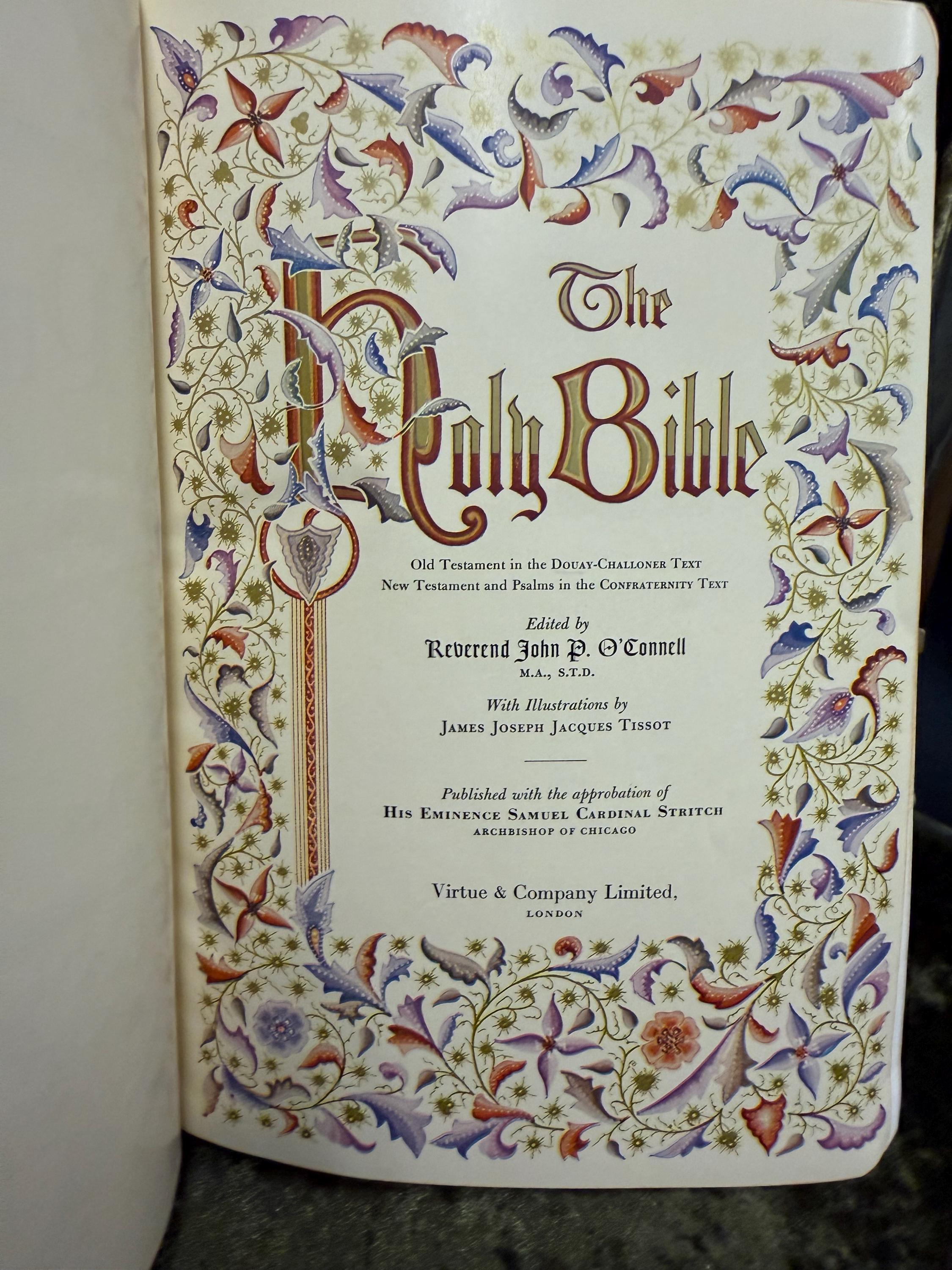 The HOLY BIBLE. Old Testament in the Douay-challoner Text. Edited by ...