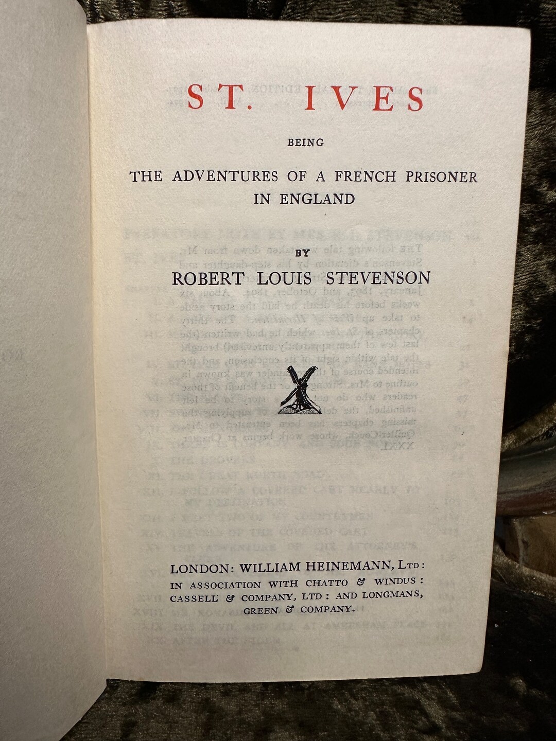 St. Ives Being the Adventures of a French Prisoner in England Robert ...