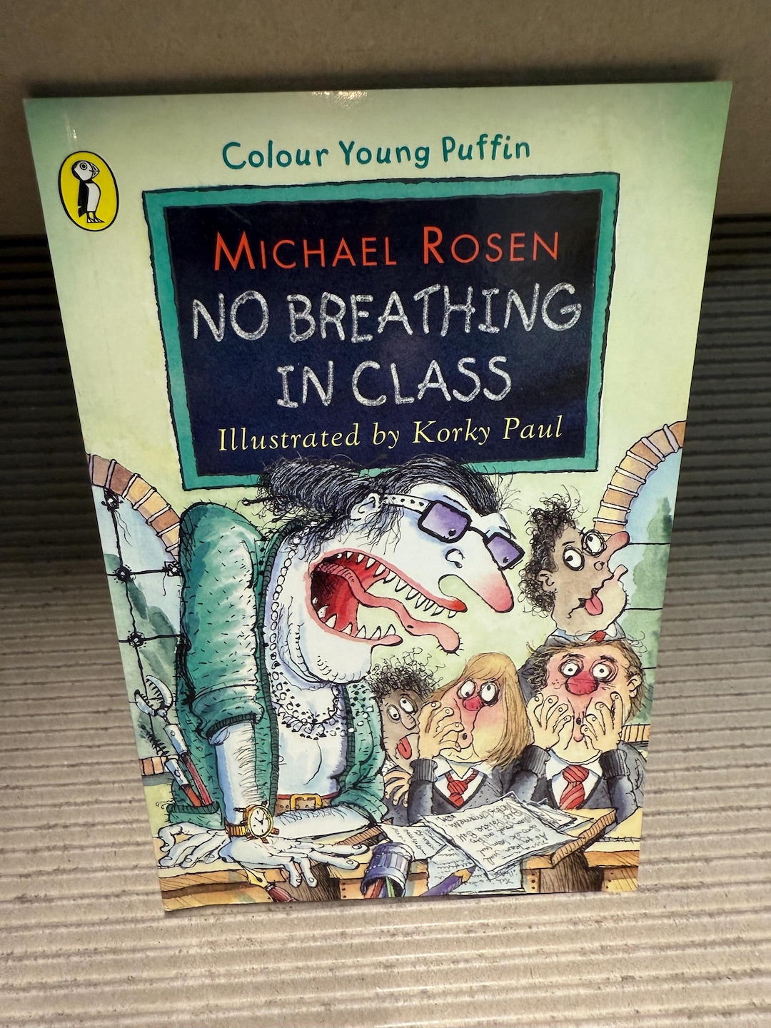 Signed by Michael Rosen. NO BREATHING in CLASS. Colour Young Puffin ...