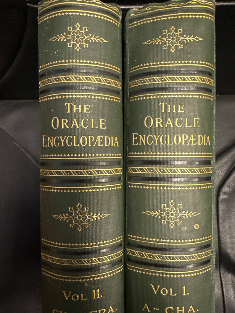 The ORACLE Encyclopedia. Vol L and Vol Ll . 1895. - Etsy