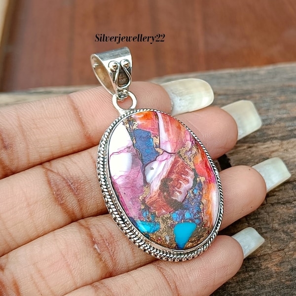 Pink Stone Pendant - Etsy