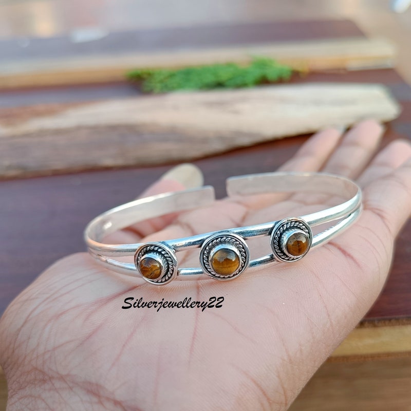 Tiger Eye Bangle - Etsy