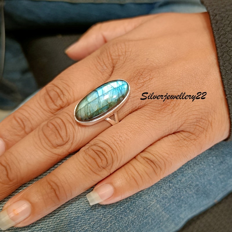 Labradorite Ring - Etsy
