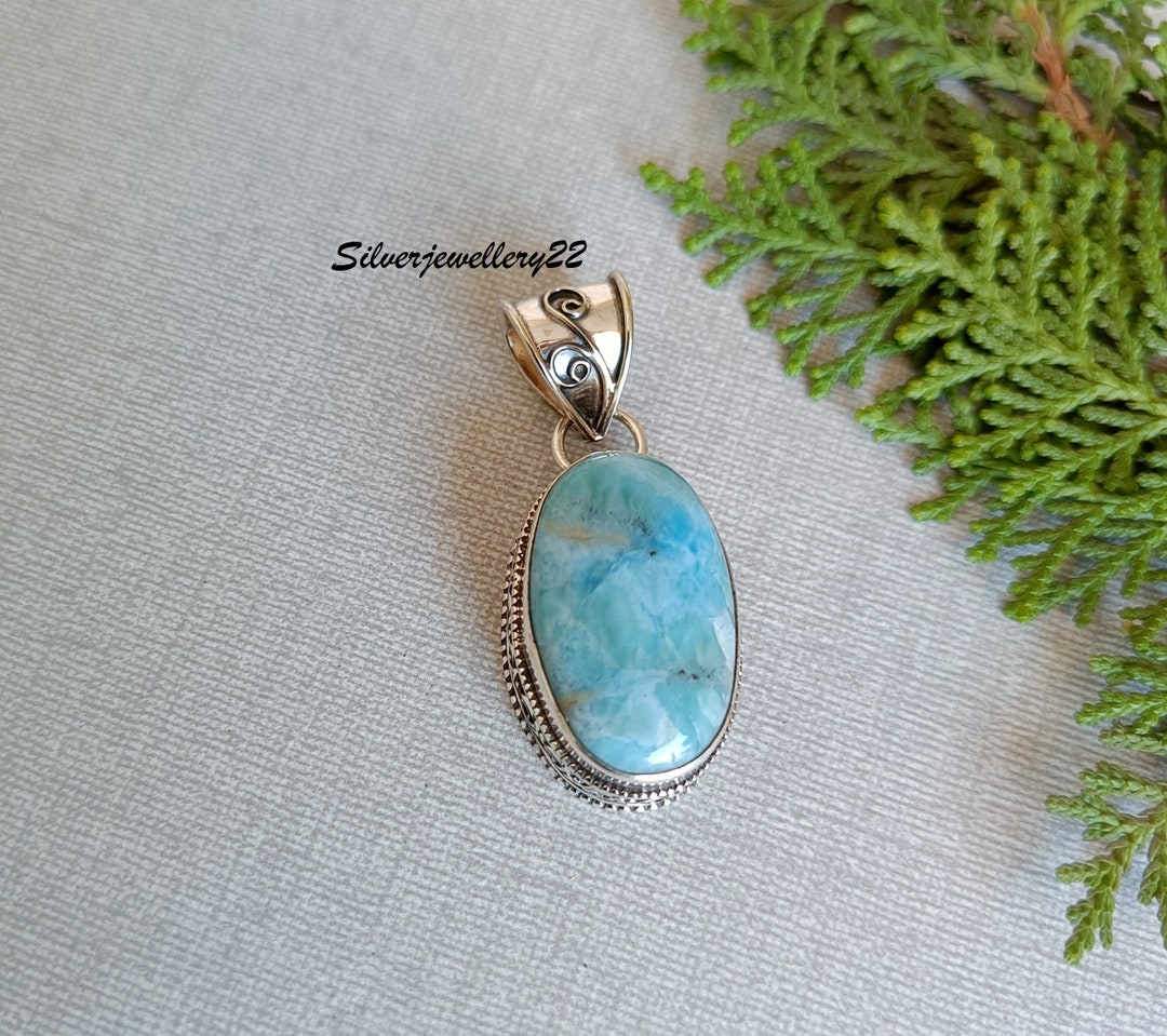 Larimar Pendant, Beautiful Pendant, Gemstone Pendant, Women's Necklaces ...