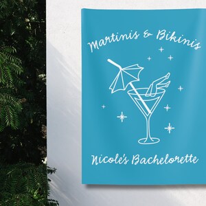 Martinis and Bikinis Wall Banner, Custom Banner for Martini Themed ...