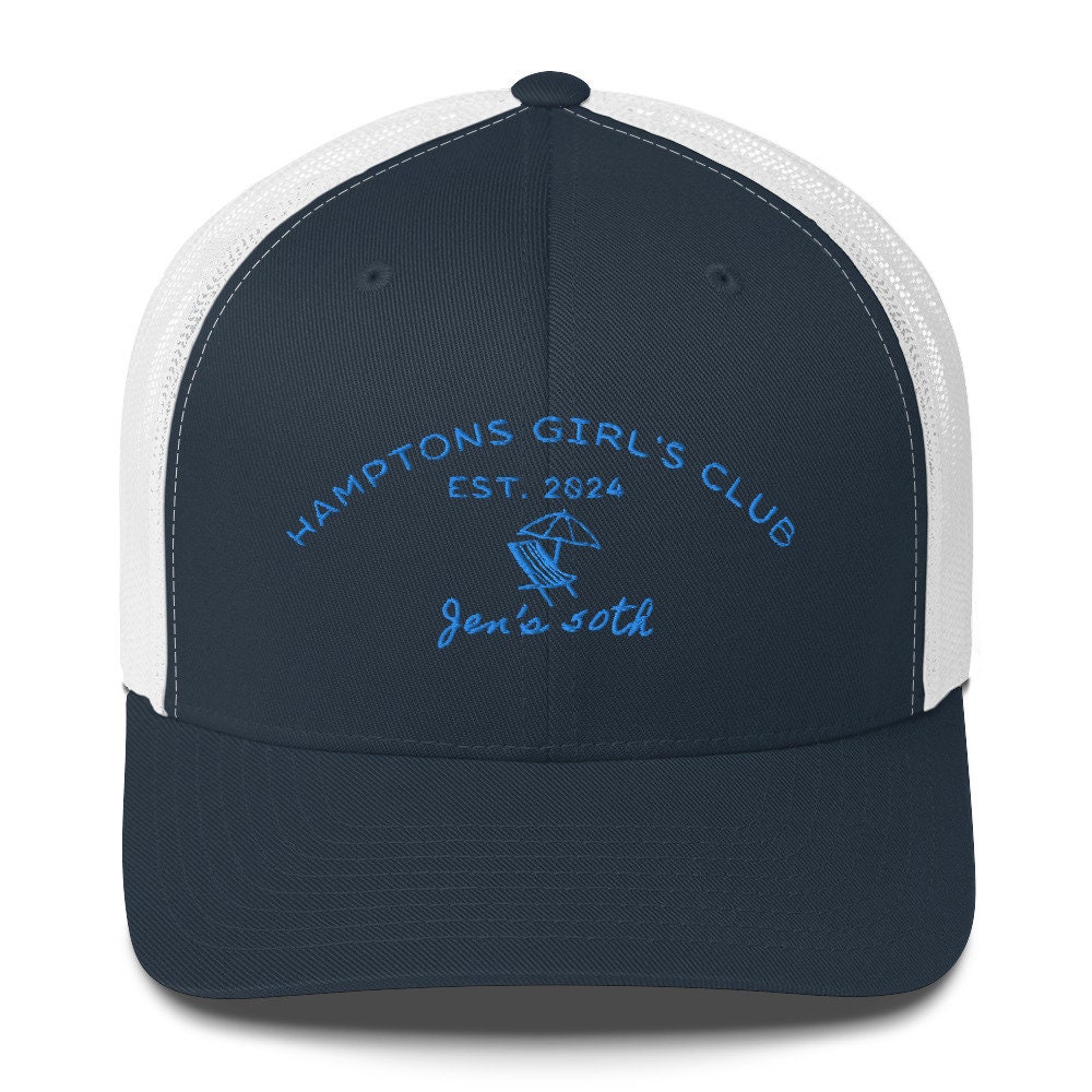 Custom Hamptons Bachelorette or Birthday Embroidered Trucker Hat ...