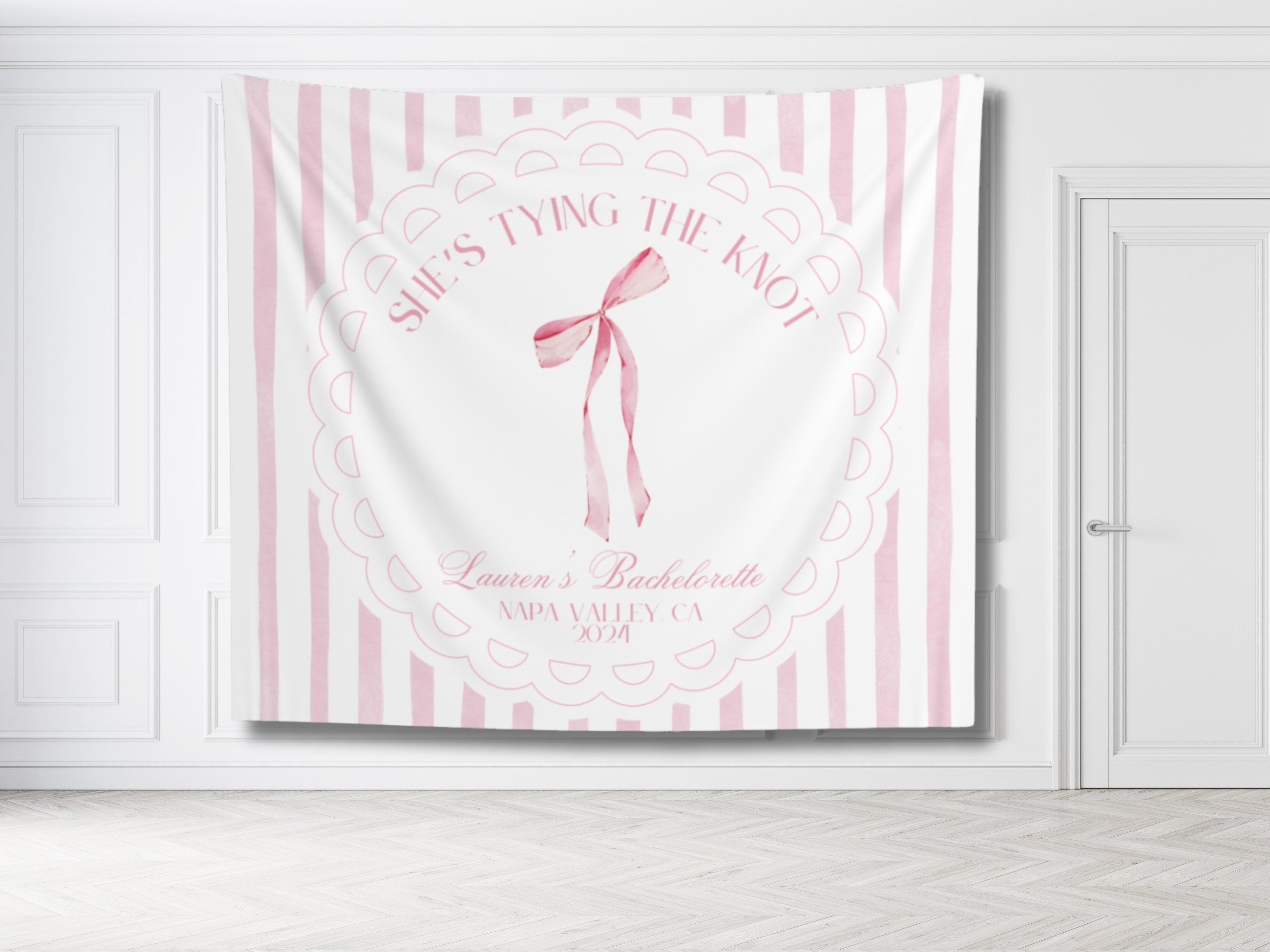 Coquette Bachelorette Party Welcome Sign Coquette Backdrop for ...