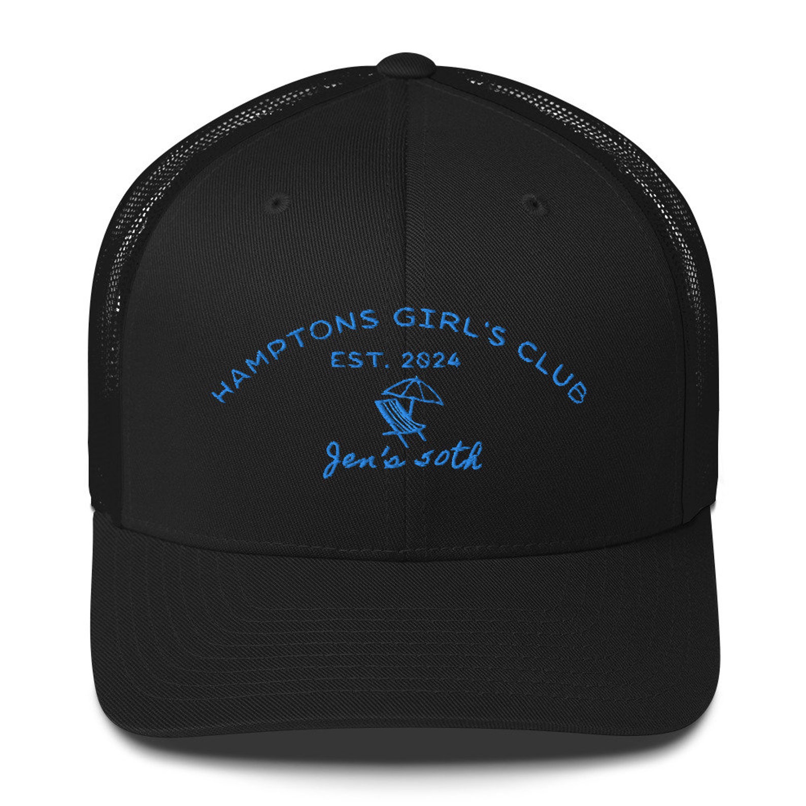 Custom Hamptons Bachelorette or Birthday Embroidered Trucker Hat ...