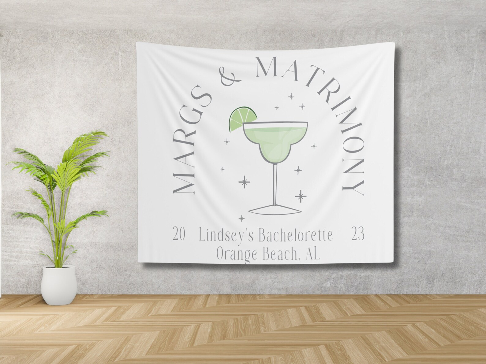 Margs and Matrimony Custom Welcome Sign for Bachelorette Fabric Photo ...