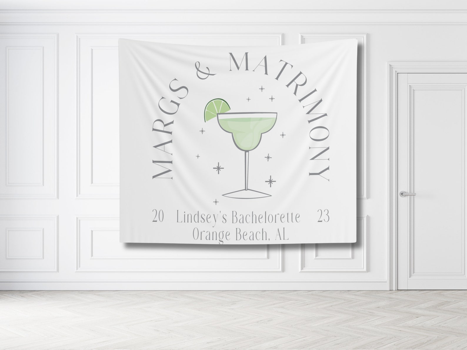 Margs and Matrimony Custom Welcome Sign for Bachelorette Fabric Photo ...