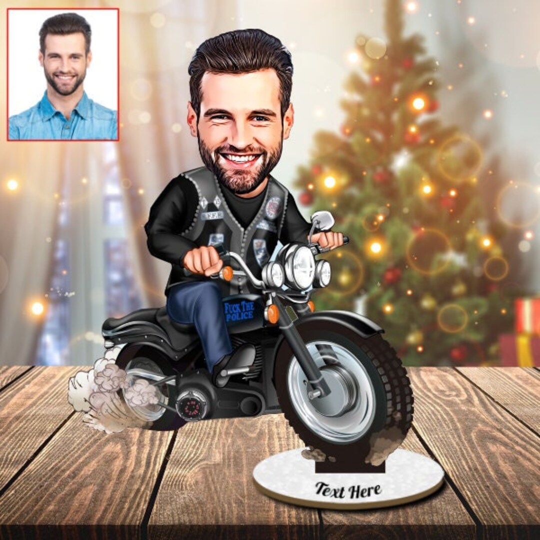 Personalized Biker Caricature Trinket, Gift for Motorcycle Riders, Gift ...