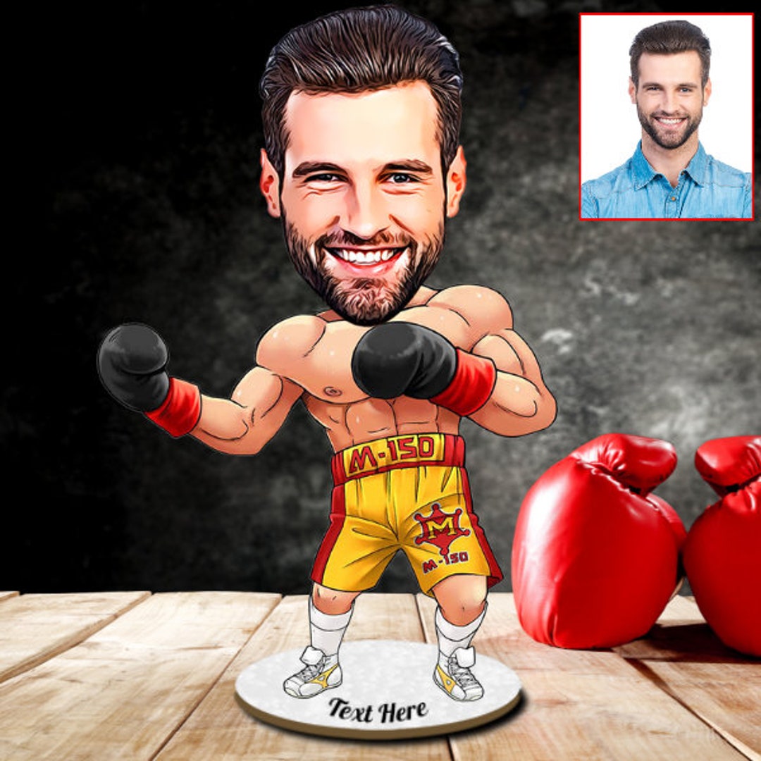 Personalized UFC Boxer Caricature Trinket, UFC Gift, Boxing Gift, WWE ...