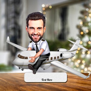 Personalized Pilot Caricature Trinket, Cartoon Pilot Portrait ...